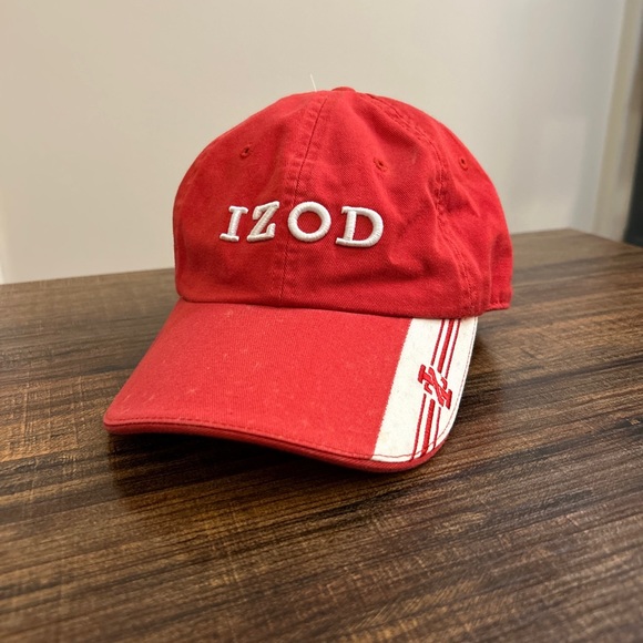 Izod | Accessories | Izod Mens Embroidered Red White Stripe Baseball ...